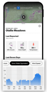 SNOTEL Map App | Current Snow Depth and Temperature | onX Backcountry