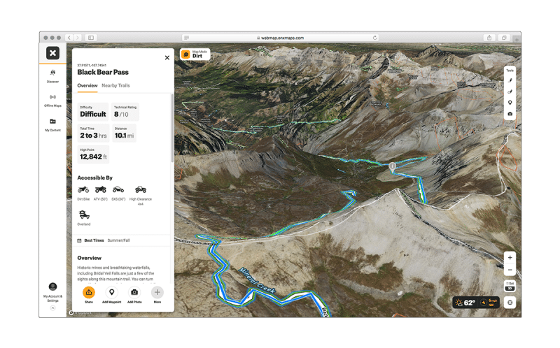 3D Off-Road Maps on Your Computer | onX Offroad