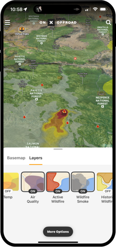 Wildfire Map App | onX Offroad Tools for Fire Season Safety
